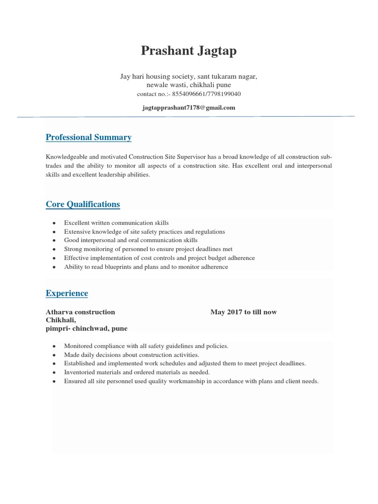 Prashant Jagtap Resume | PDF | Business