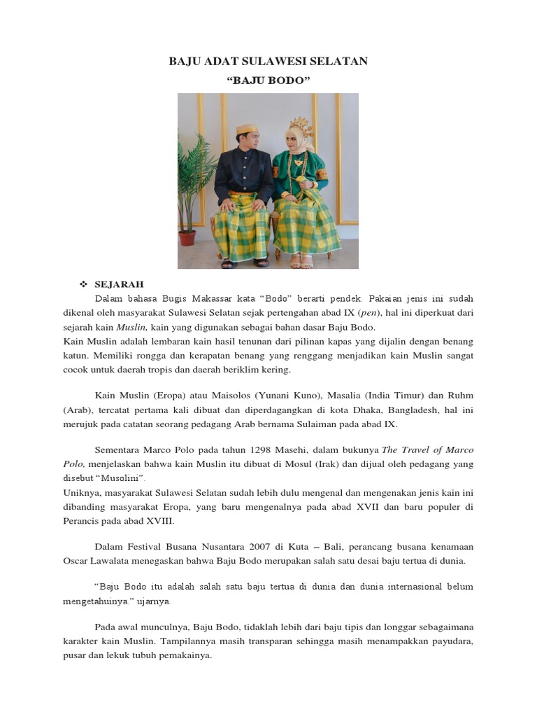 Baju Bodo | PDF