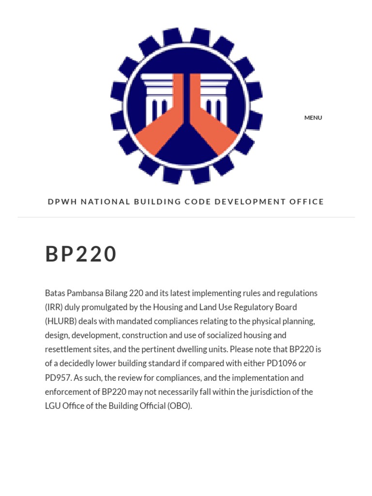 BP220 - DPWH National Building Code | PDF