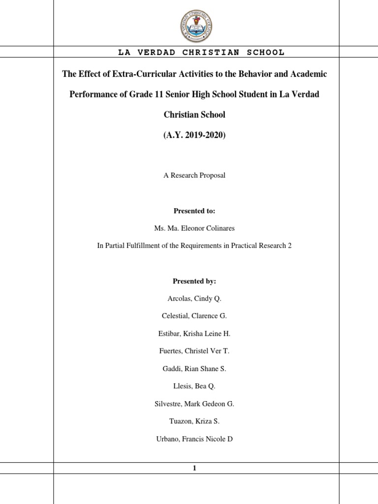 Effects of Extracurricular Activities on Students | PDF | Survey ...