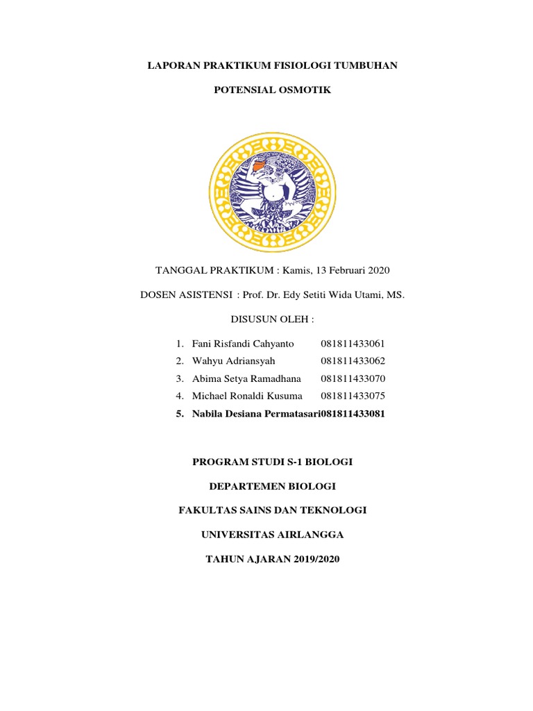 Laprak Fistum Potensial Osmotik Fix Remastered | PDF