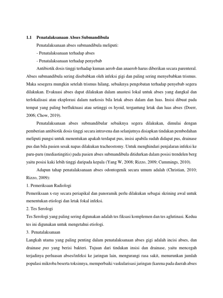 Penatalaksanaan Abses Submandibula | PDF