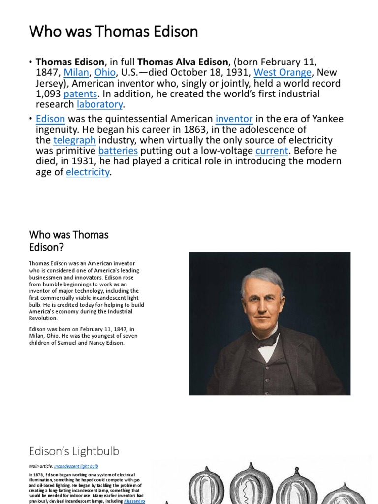 Edison's Lightbulb | PDF | Incandescent Light Bulb | Thomas Edison