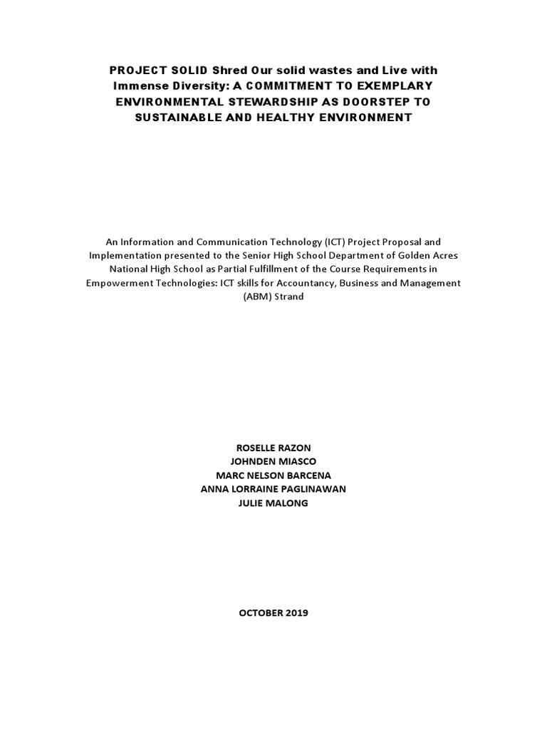 Project Proposal Ict | PDF