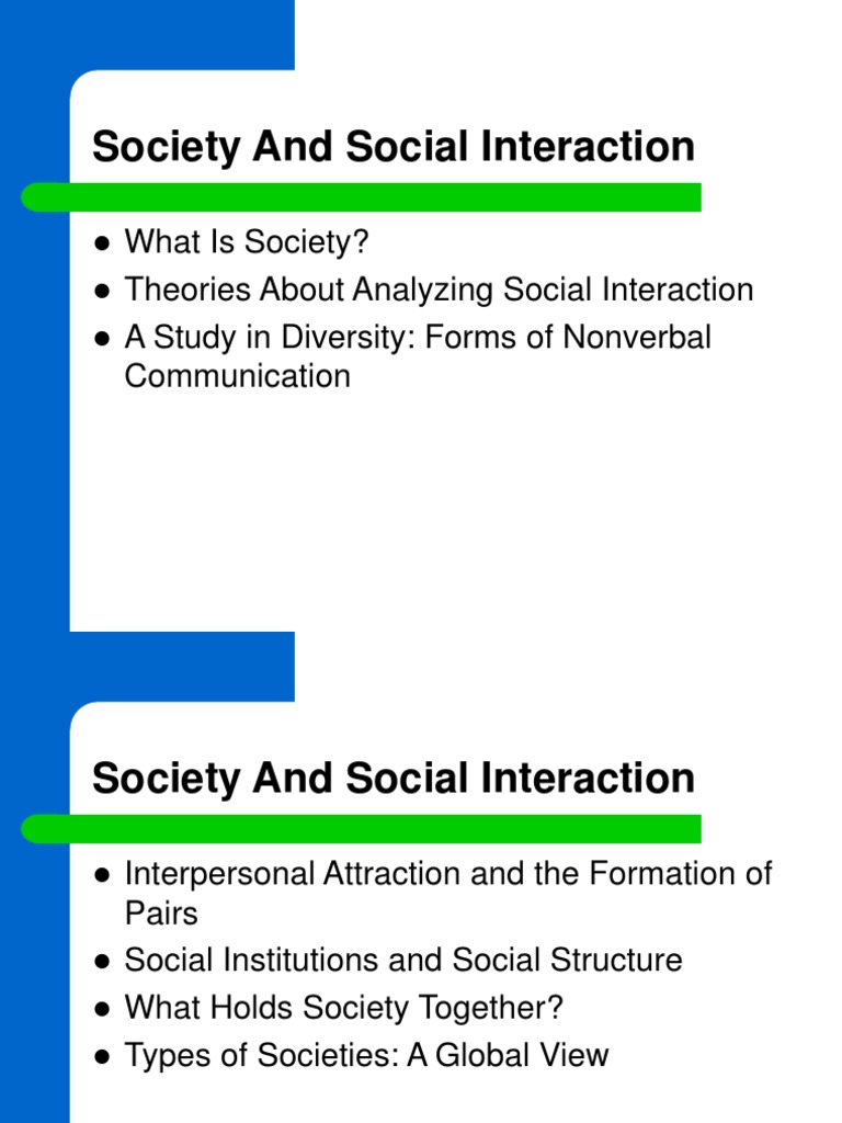 Society and Social Interaction Insights | PDF