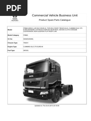 Tata Prima Truck Specification
