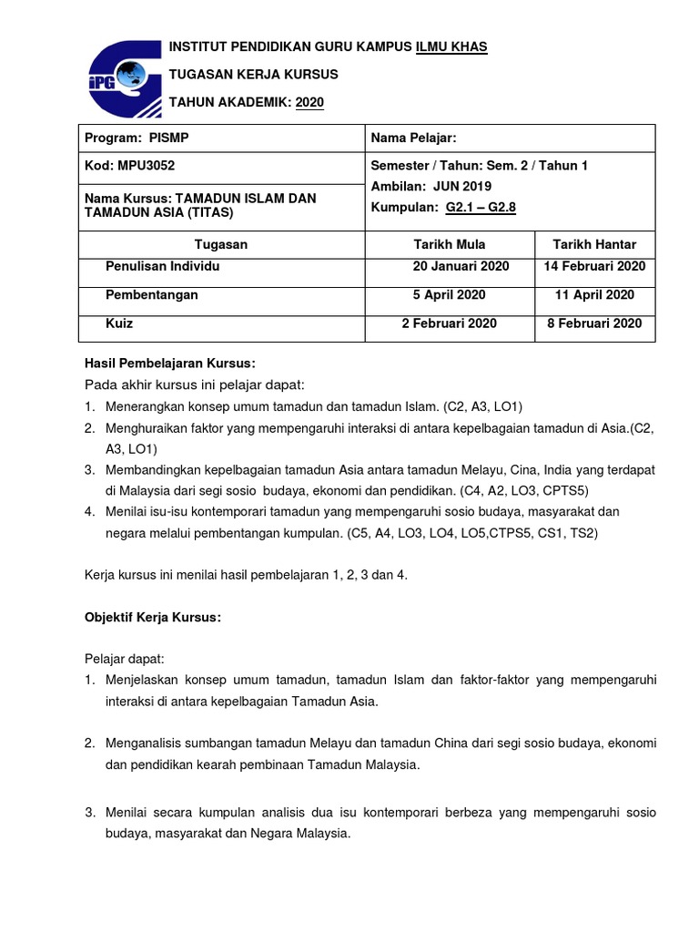 Soalan Assignment Titas | PDF