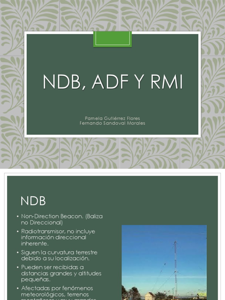 Guía de NDB, ADF y RMI para Aviación | PDF | Ciencia y matemáticas ...