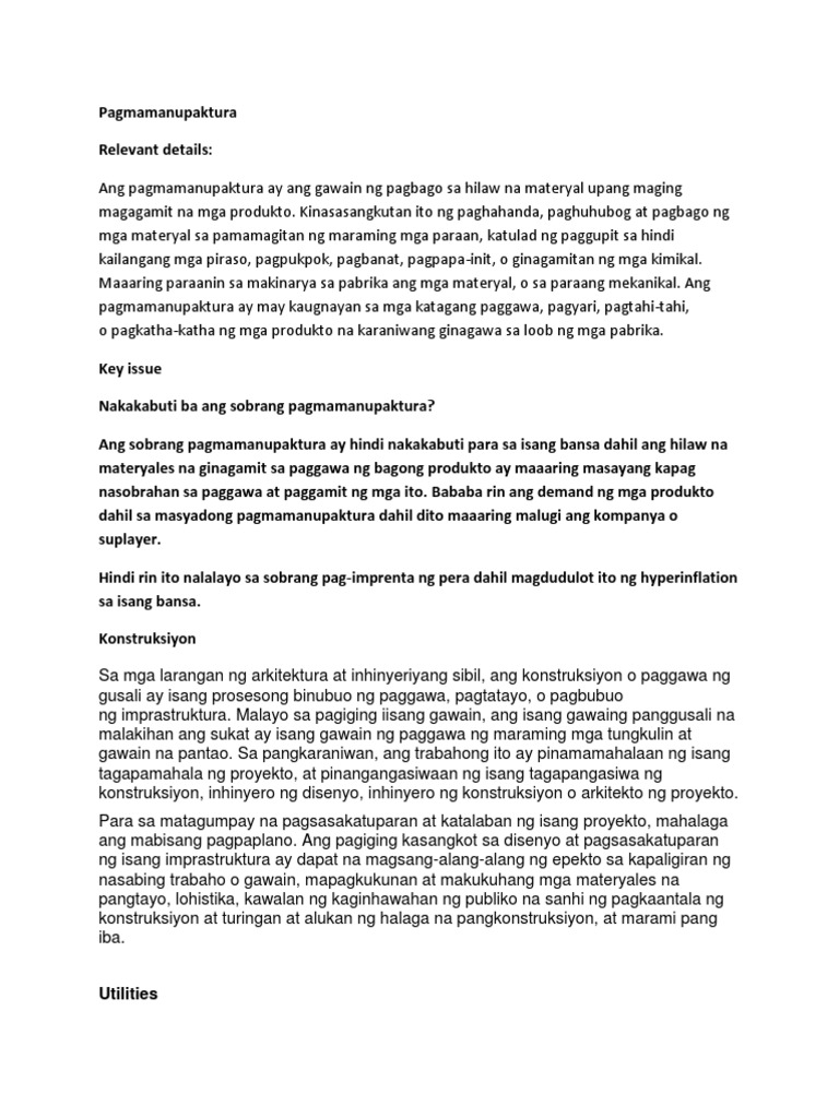 Pagmamanupaktura | PDF