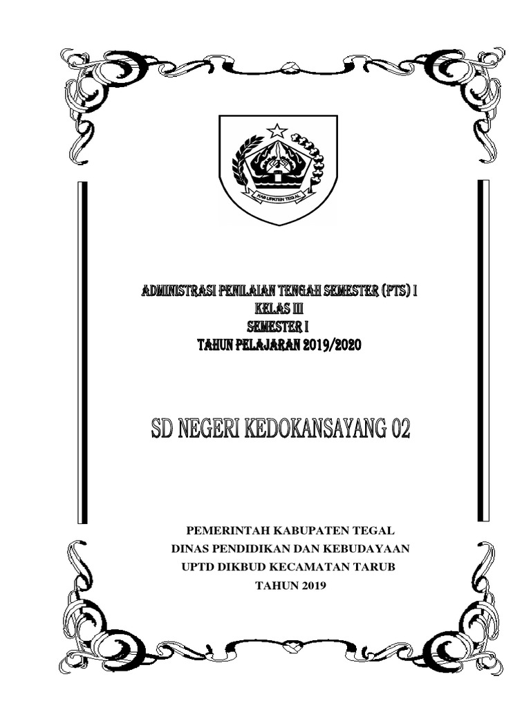 Cover Administrasi PTS Potrait | PDF