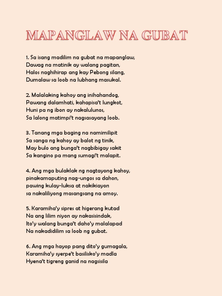 Mapanglaw Na Gubat | PDF