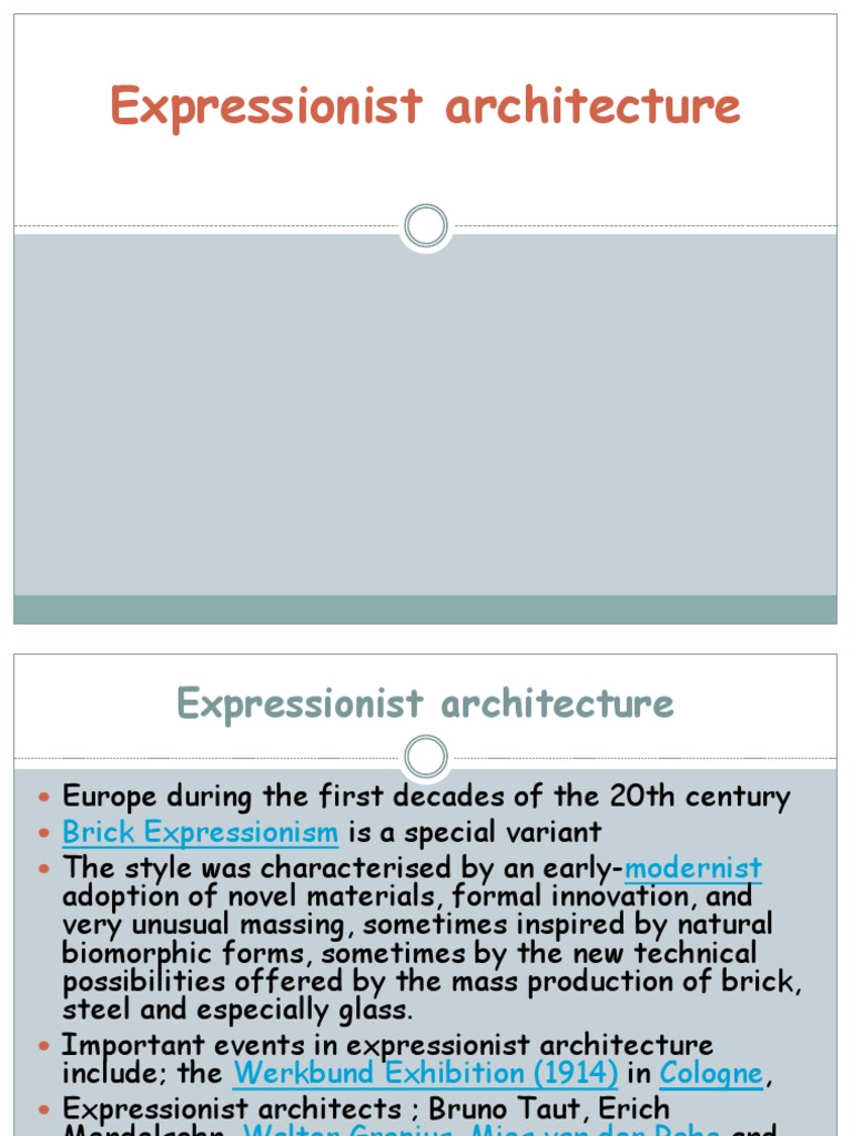 4.expressionist Architecture | PDF