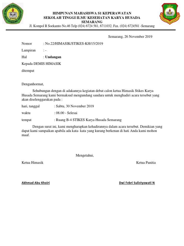 Surat Undangan Untuk Demis | PDF