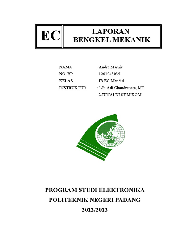 Laporan Bengkel Mekanik Dasar | PDF | Seni | Komputer