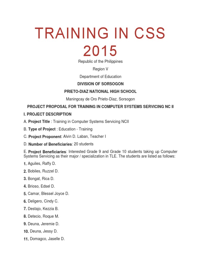 Training in CSS 2015 | PDF | Career & Growth | Business