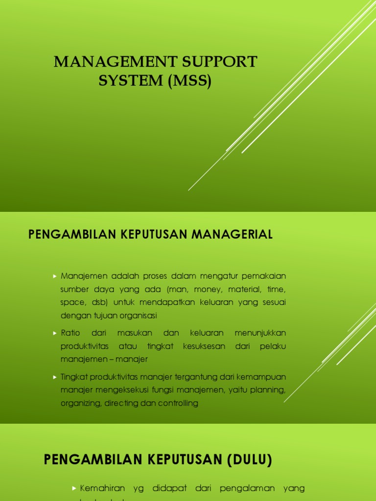 Management Support System (MSS) PDF | PDF | Bisnis | Seni