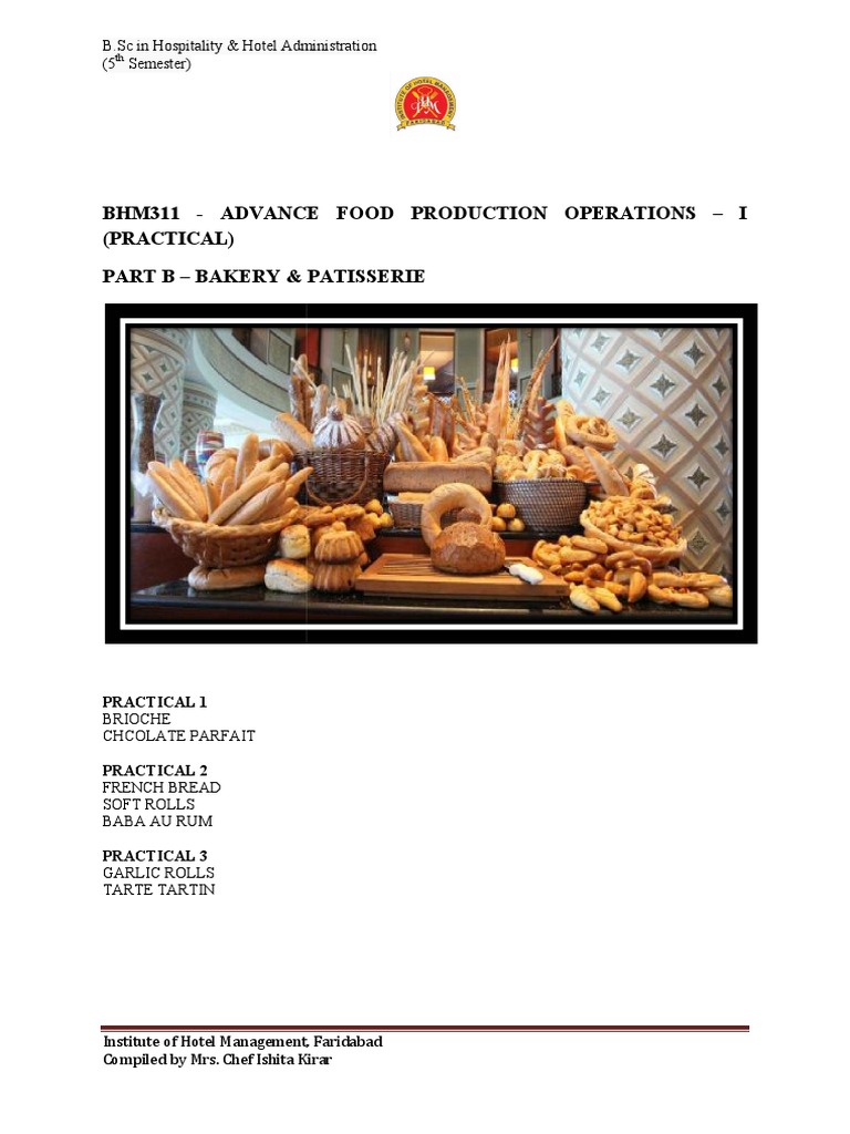 Bakery Practical Sem5 Pdf