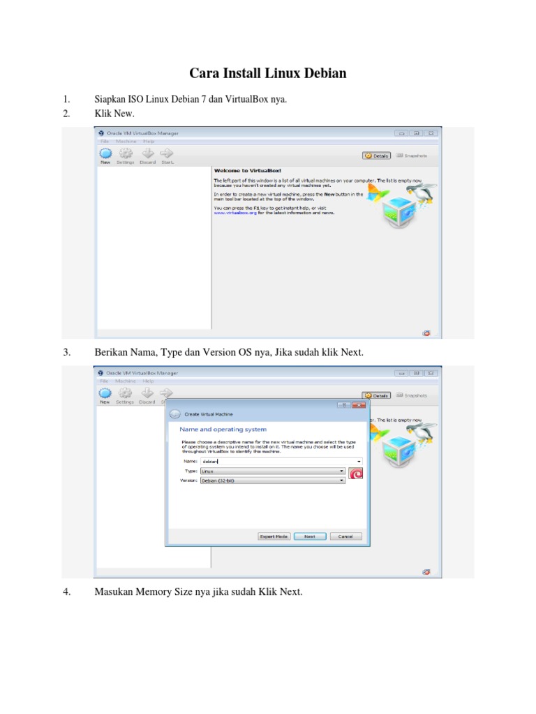Cara Install Linux Debian | PDF | Komputer