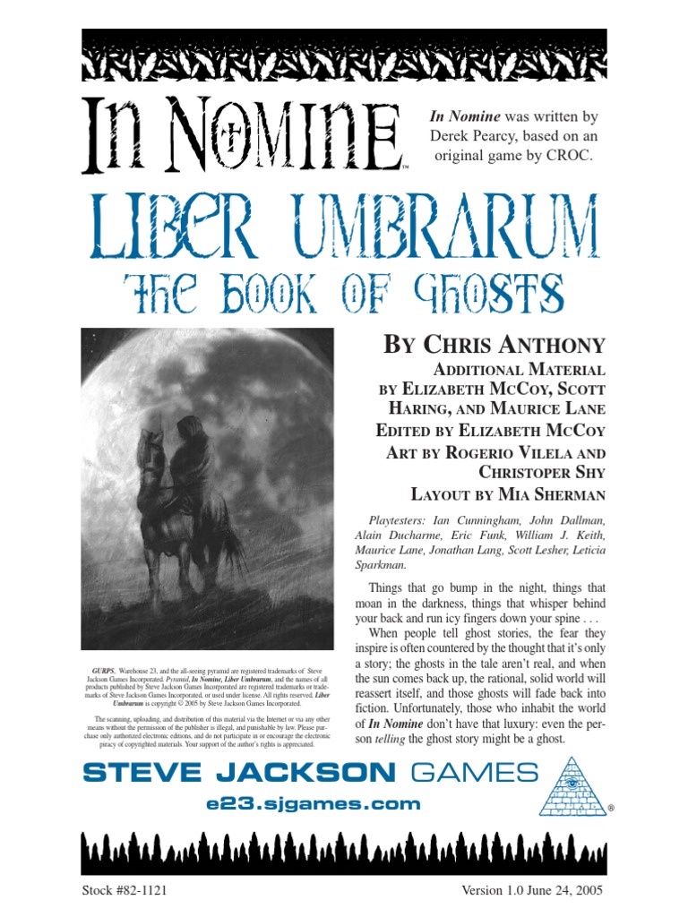 SJG37-3320 Liber Umbrarum (The Book of Ghosts) PDF | PDF