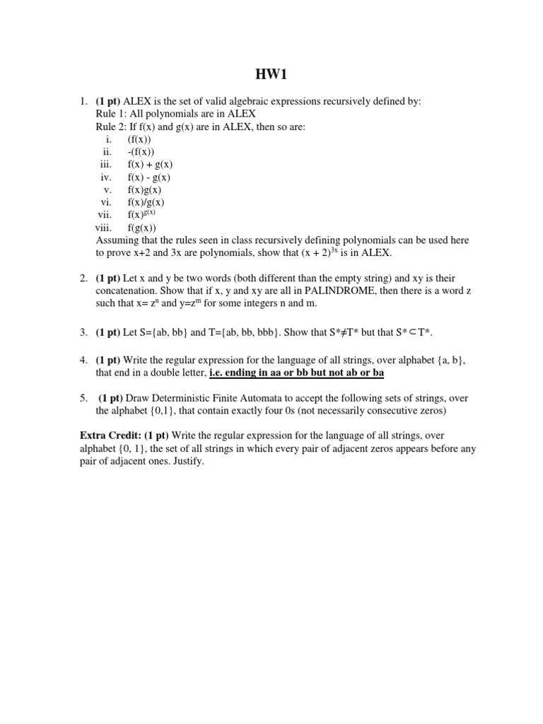 HW 1 | PDF