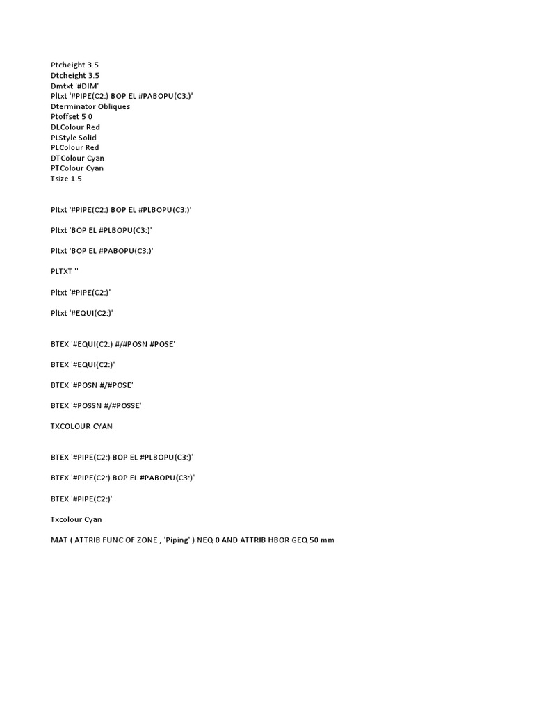 PDMS Draft Command PDF | PDF