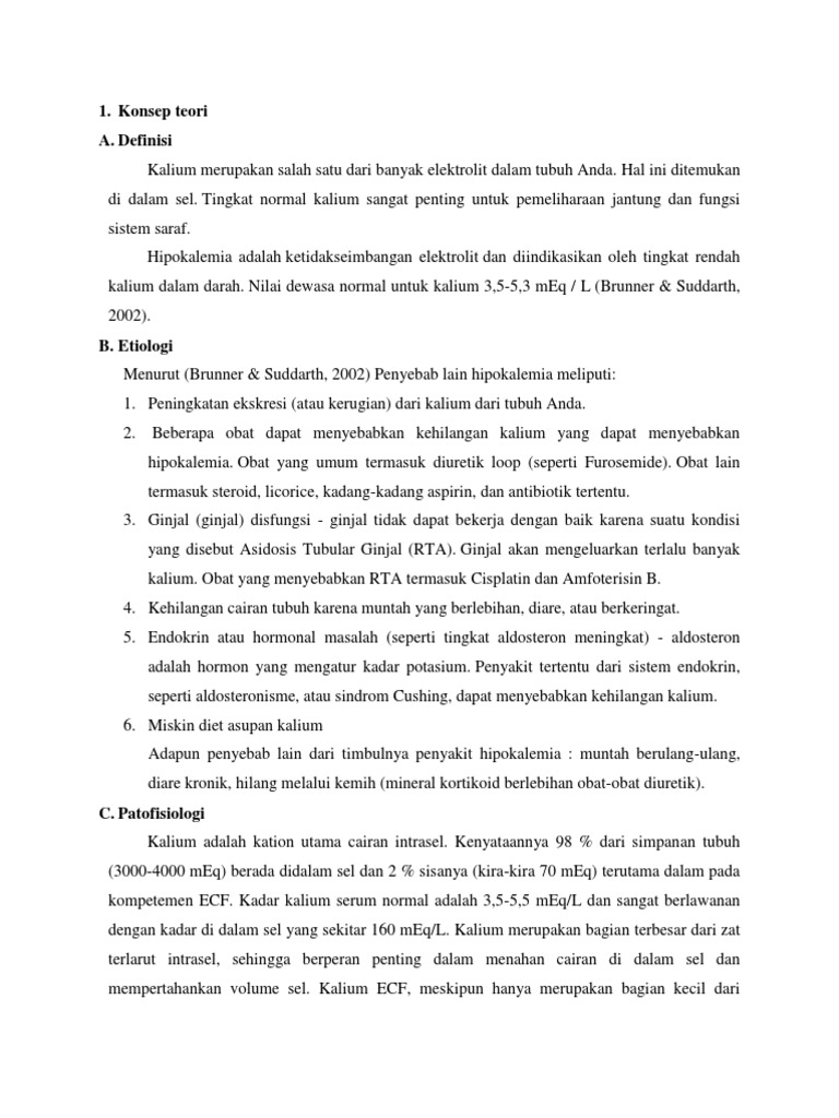 HIPOKALEMIA | PDF | Kesehatan Holistik | Sains & Matematika