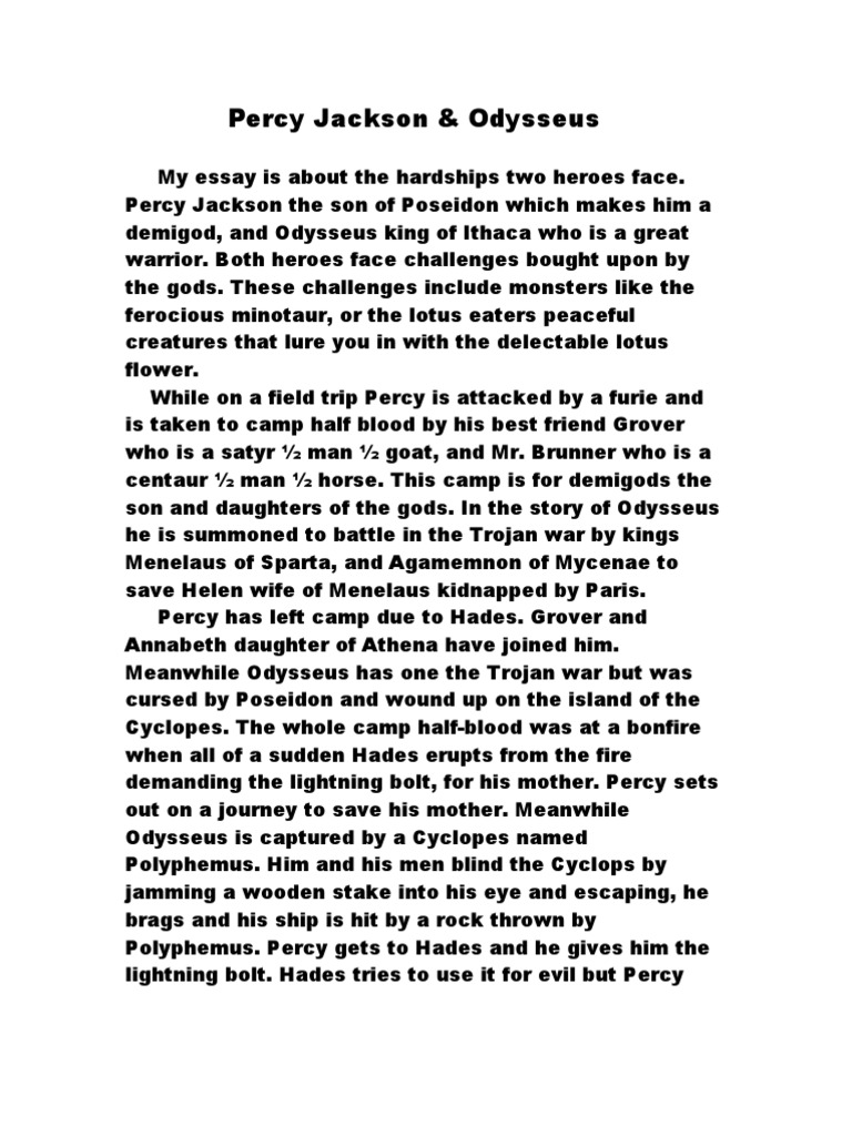 Percy Jackson and Odysseus | PDF | Hades | Odysseus