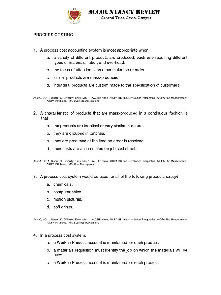 Mas Process Costing | PDF | Business | Computers