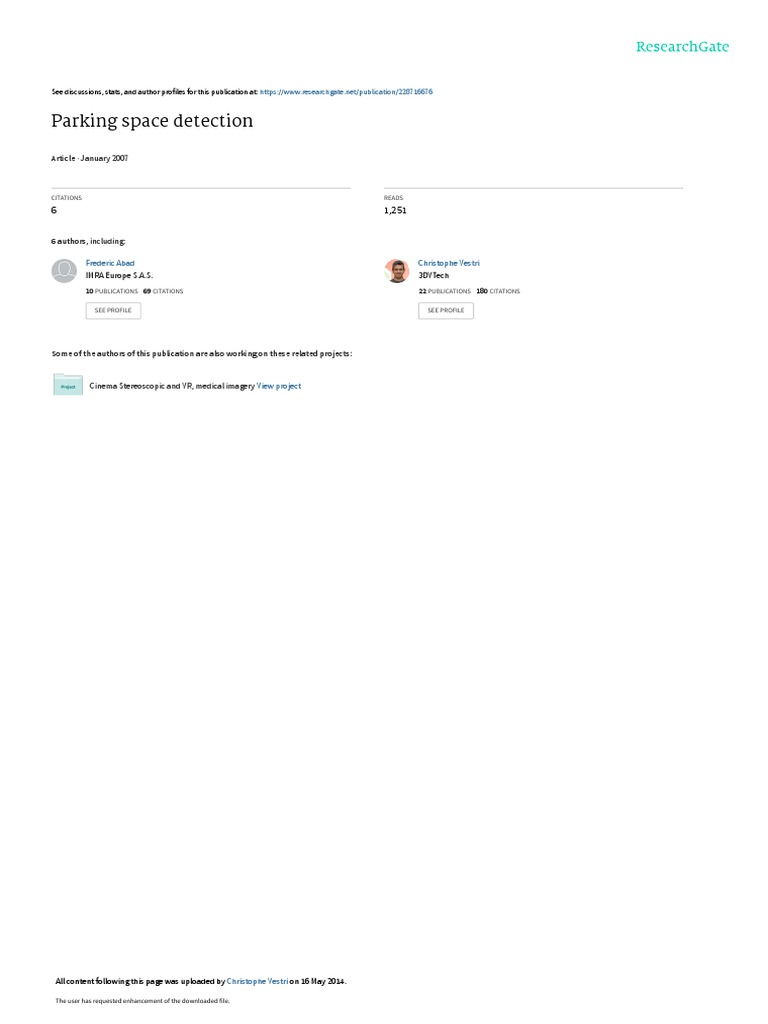 Parking Space Detection Pdf