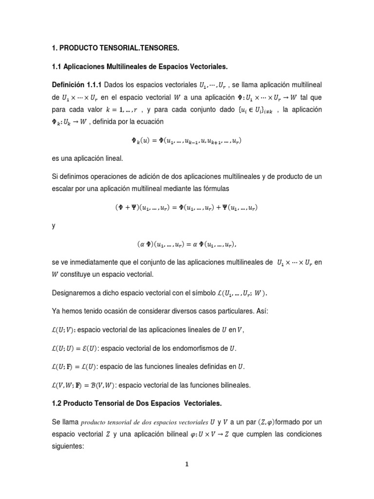 Producto Tensorial | PDF