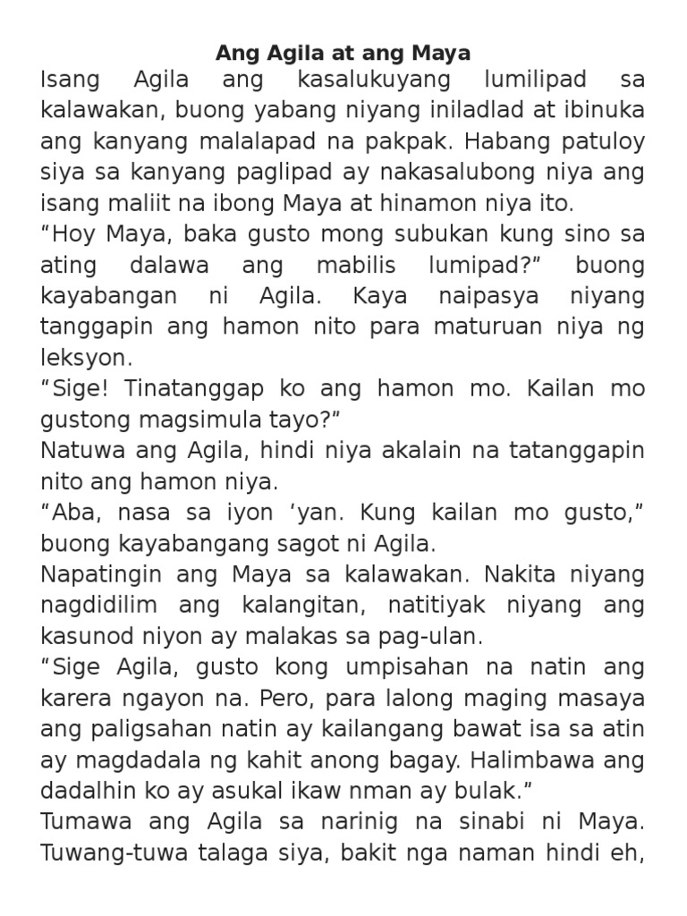 Ang Agila at Ang Maya | PDF