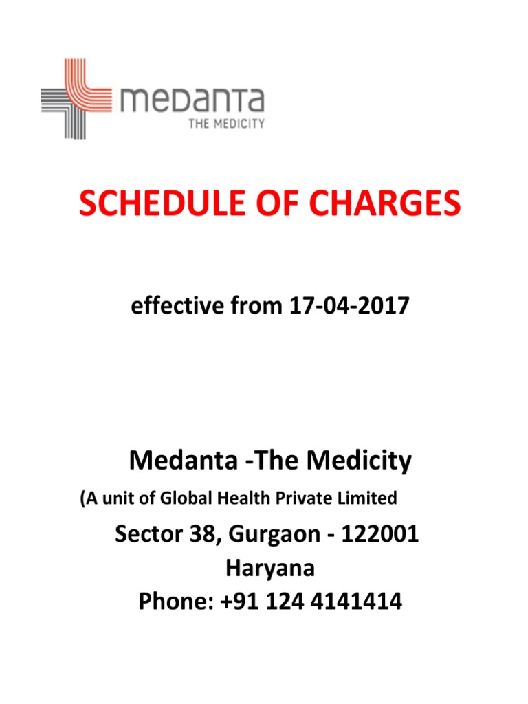 Medanta Rate List PDF | PDF