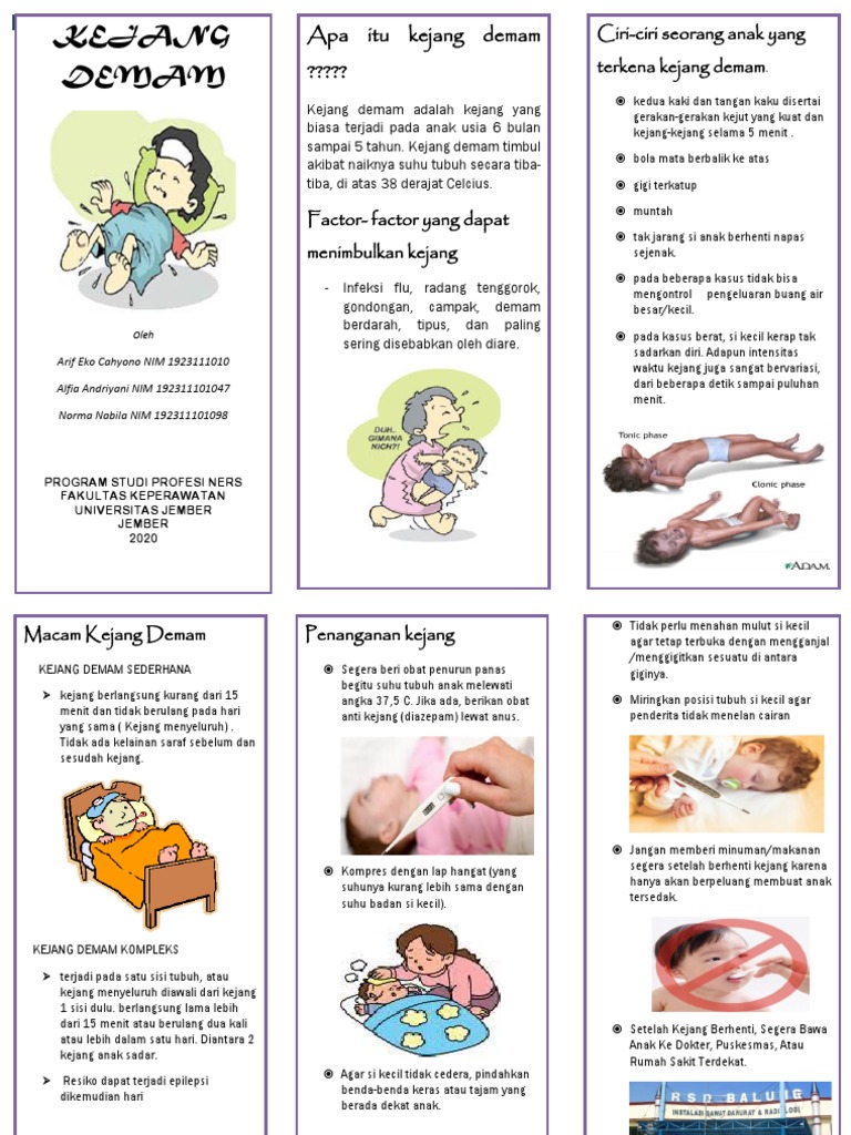 LEAFLET Kejang Demam | PDF