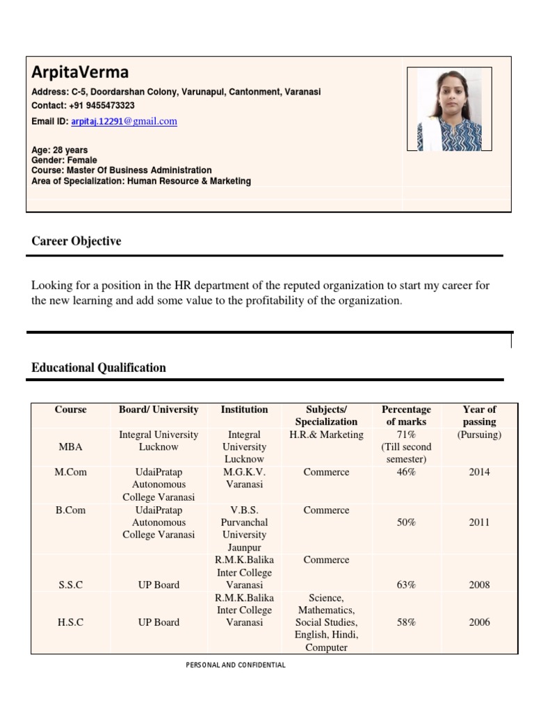 Arpita Verma CV | PDF
