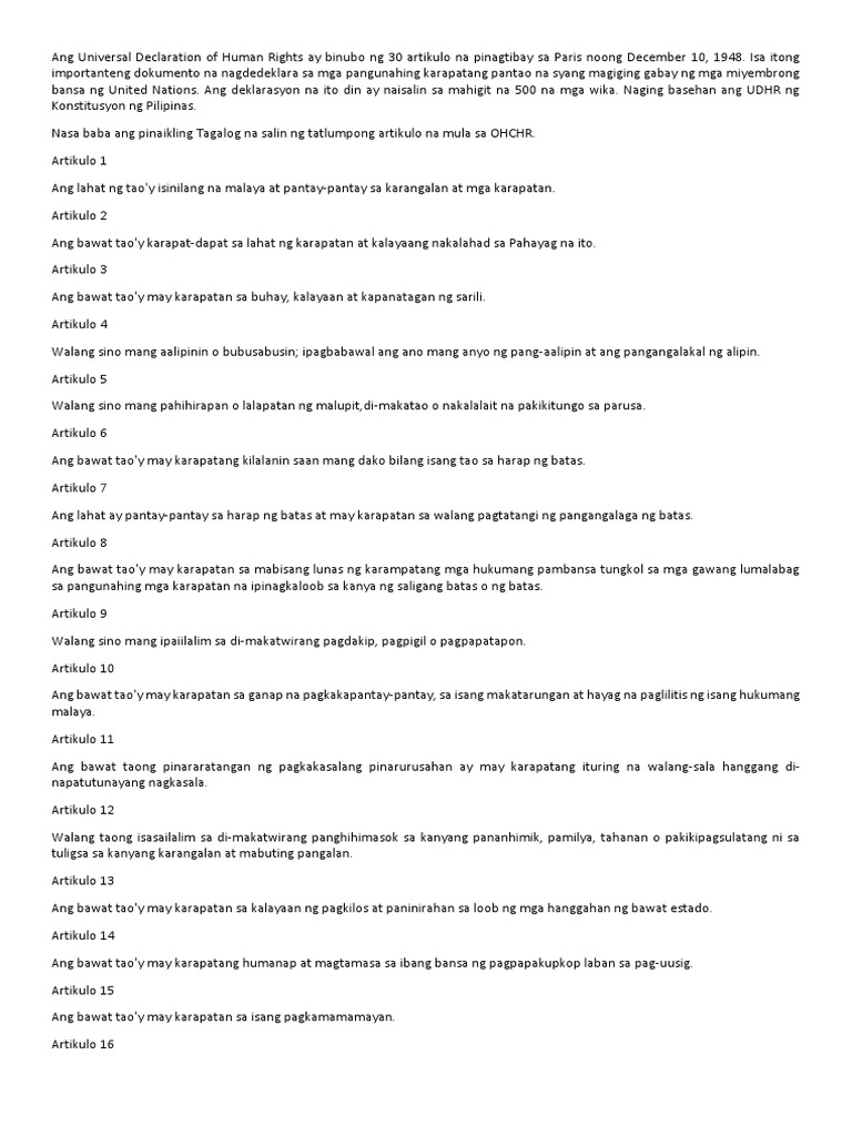 UDHR Article | PDF