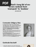 Jose Rizal Previous Girlfriends in Chronological Order | PDF | Spanish ...