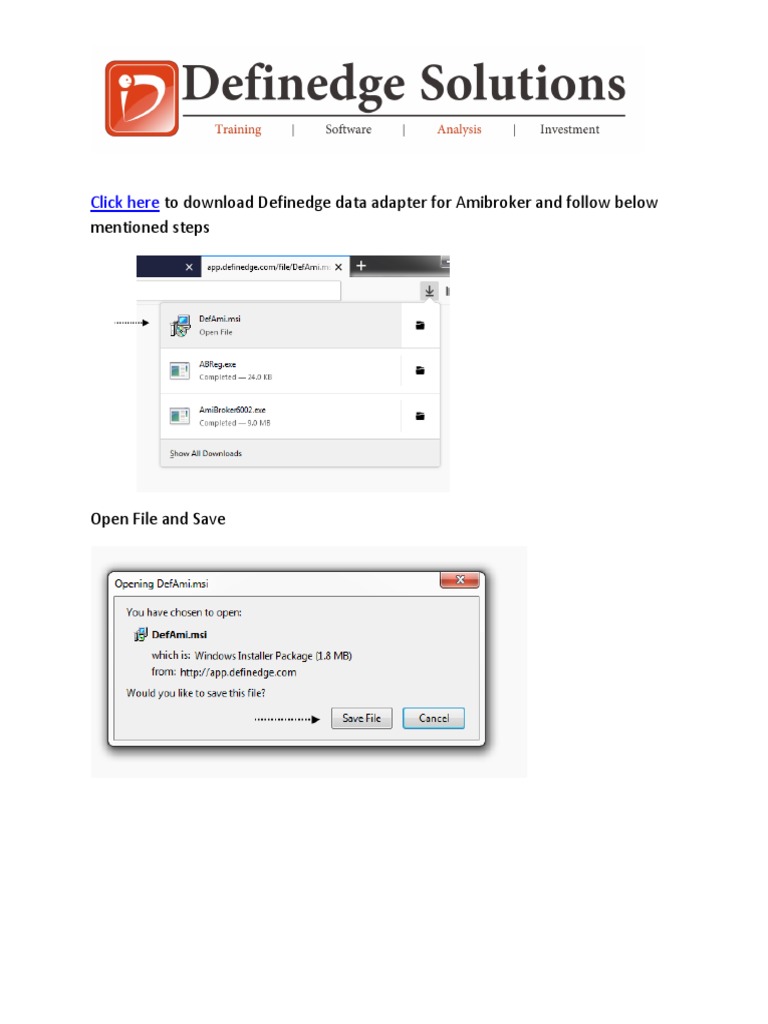 Definedge Data Adapter - Amibroker PDF | PDF | Business | Computers