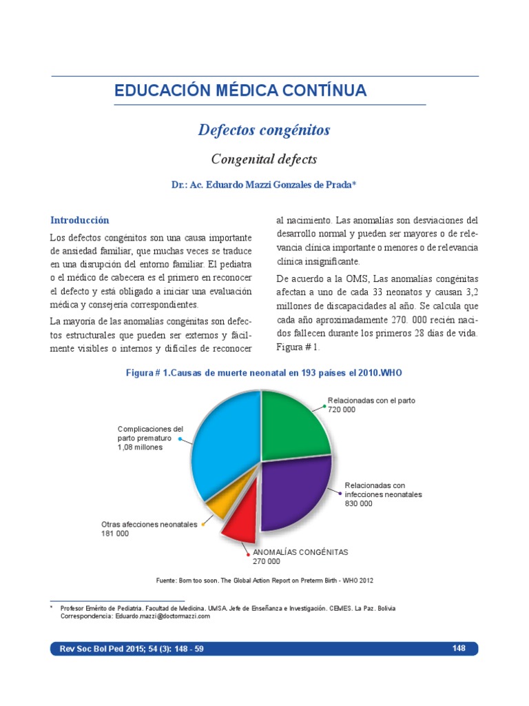 Defectos Congenitos | PDF | Relaciones personales, crianza y desarrollo ...