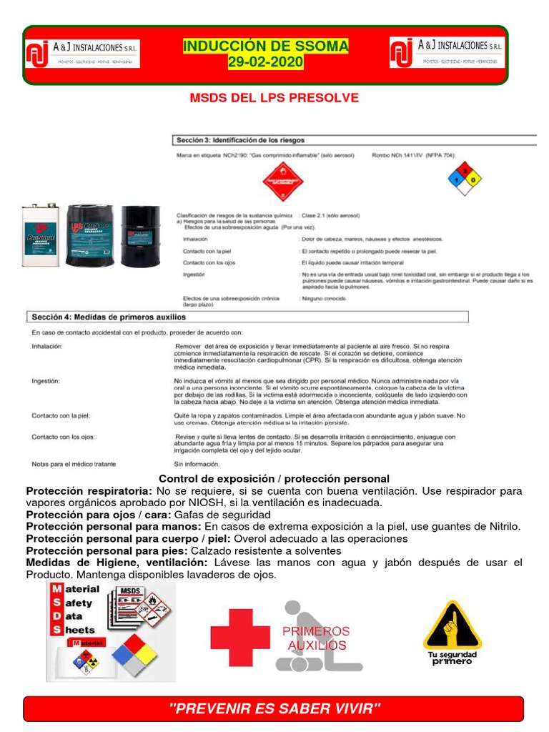 29-02-2020 MSDS LPS Presolve | PDF