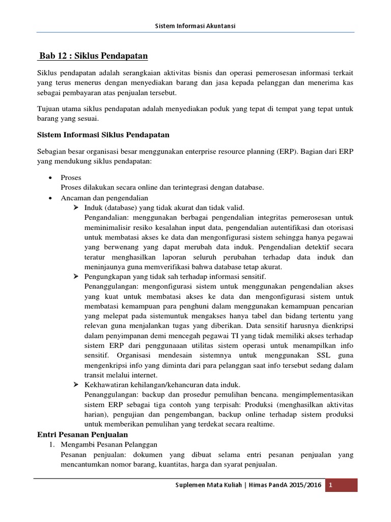 Rangkuman SIA UAS | PDF