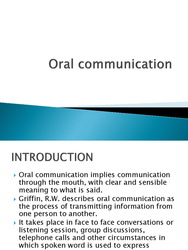 Oral Communication and Its Forms | PDF | Career & Growth | Self-Improvement