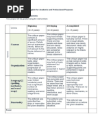 Thesis Statement Assessment Rubric | PDF | Sentence (Linguistics) | Word