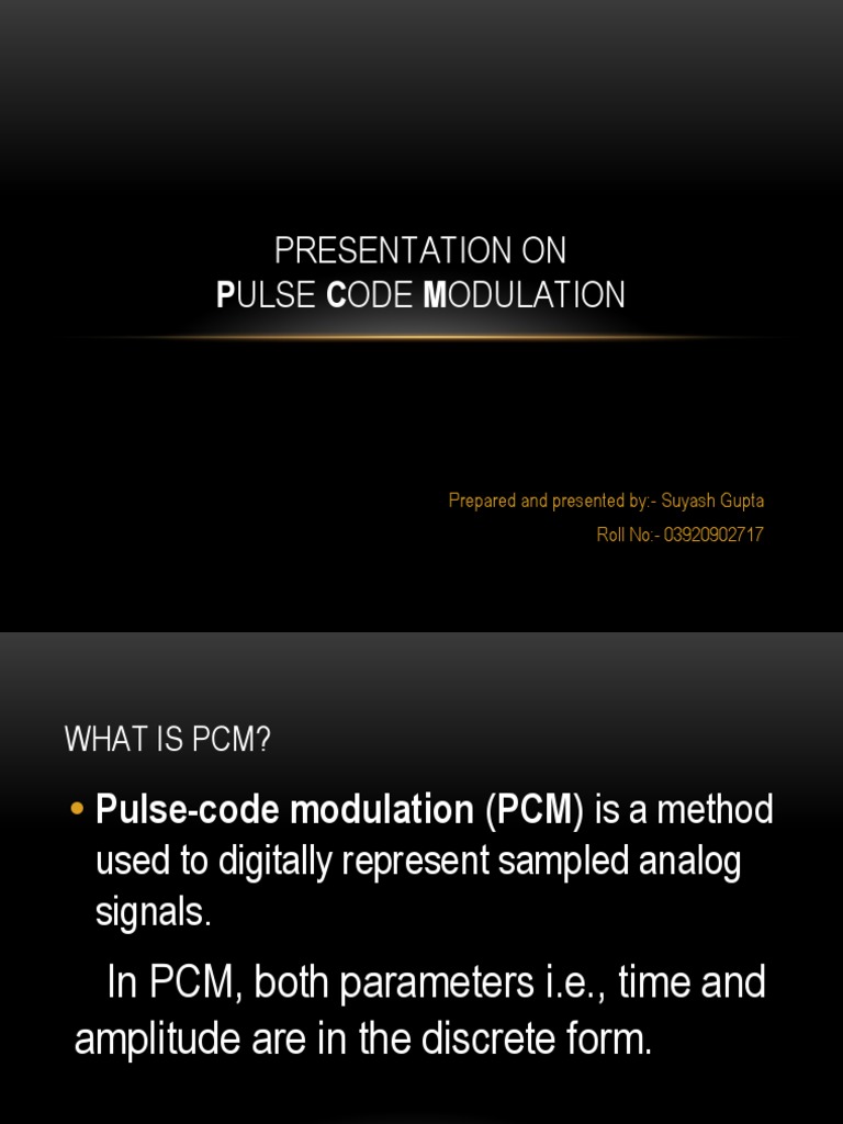 Presentation On PCM | PDF