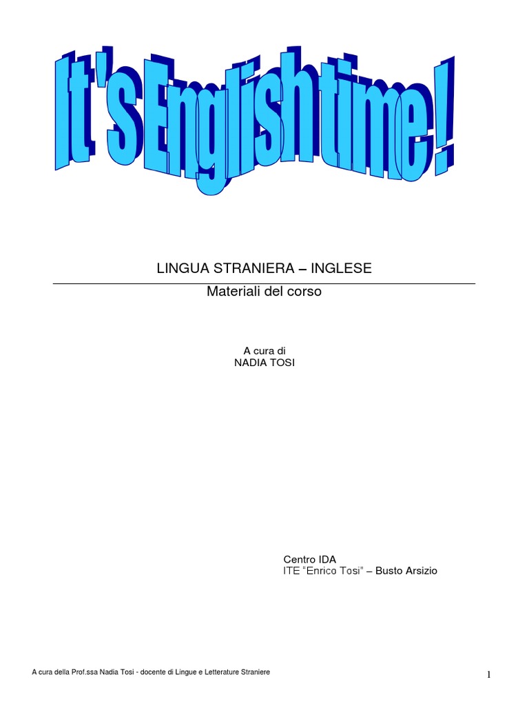 It's English Time: Course Materials A2.2 | PDF