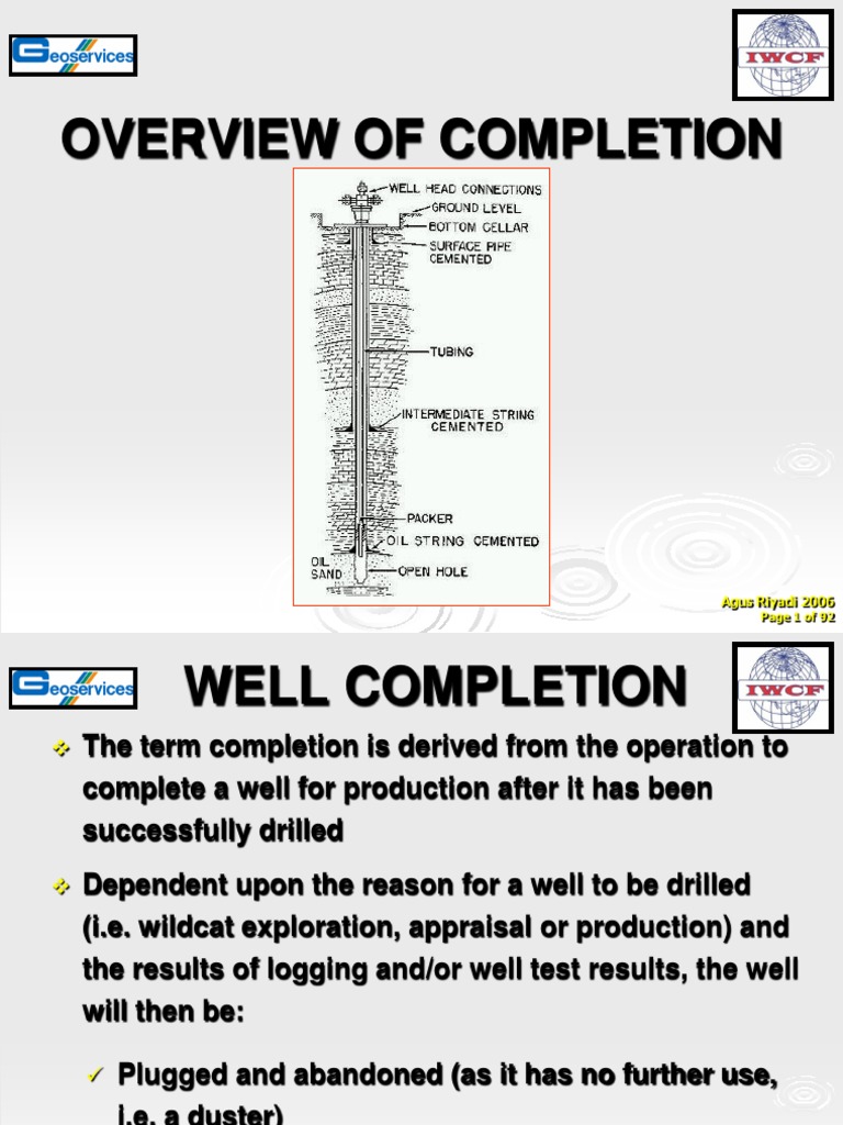 Overview of Well Completion Classifications and Interfaces | PDF ...