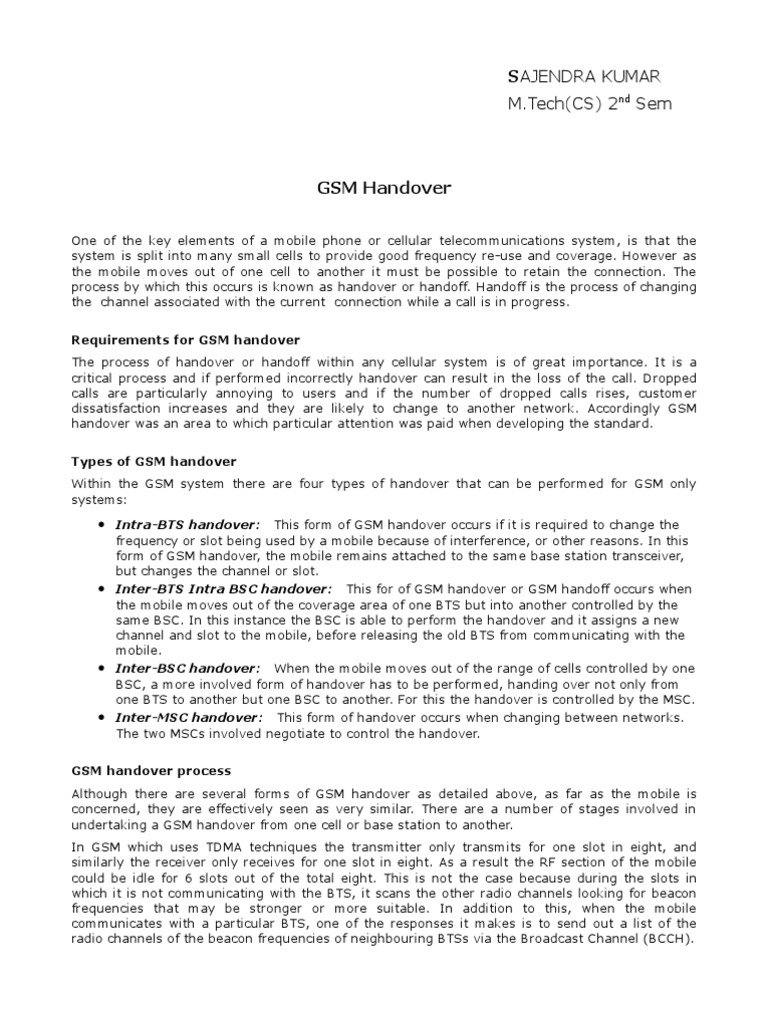 Handover and Authorization | PDF | Radio | Software Defined Radio