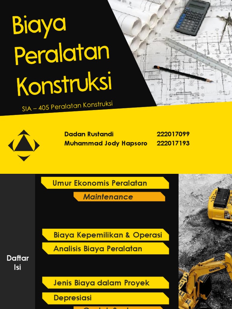 Biaya Peralatan Konstruksi | PDF