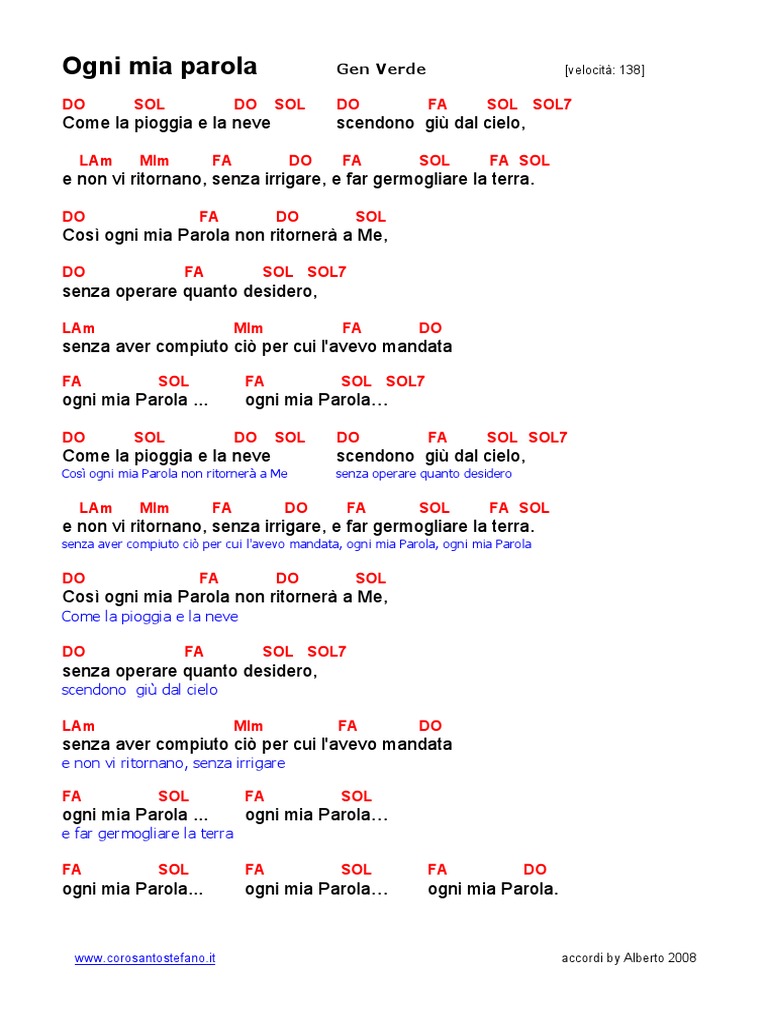 Ogni Mia Parola PDF | PDF