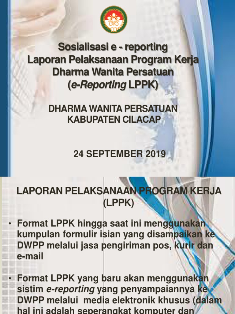 E - Reporting LPPK DWP KAB KOTA | PDF