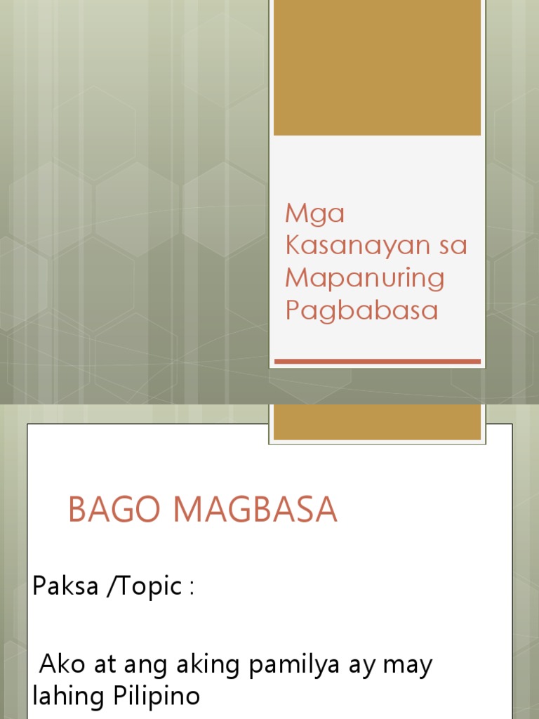 BAGO MAGBASA